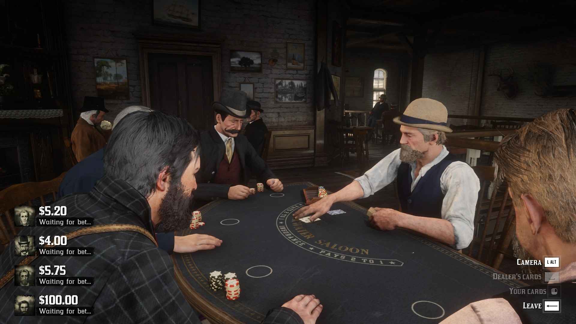Red Dead Redemption 2: How to play Poker, Blackjack & Five-Finger Fillet