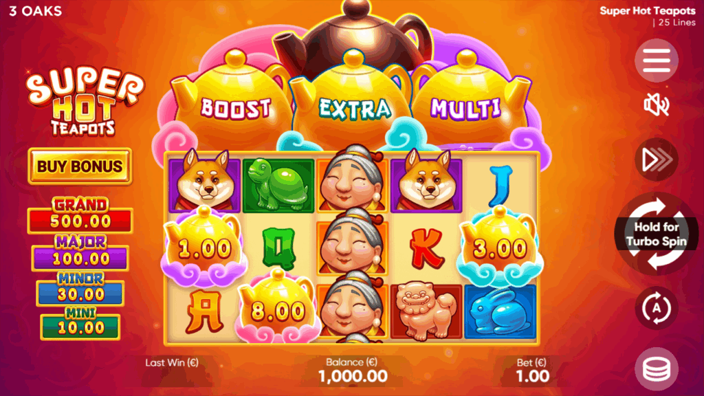 3 Oaks Gaming adds another slot to their portfolio with Super Hot Teapots