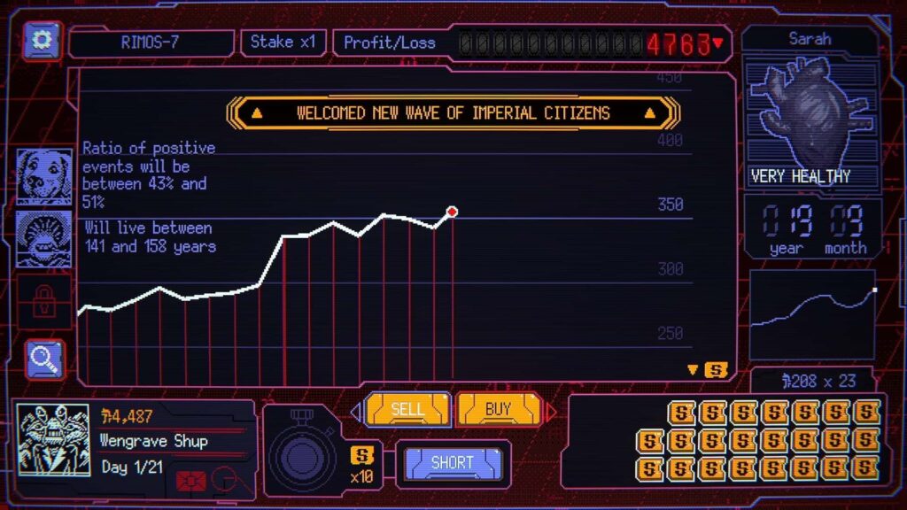 Space Warlord Baby Trading Simulator: Buy and sell stocks based on the ...