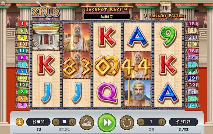 Zeus Slot Review and Free Demo (Habanero) - 96.03% RTP