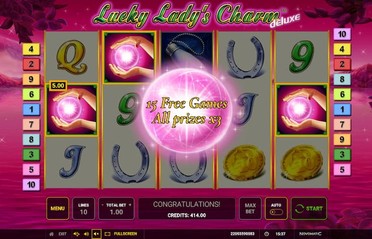Lucky Lady's Charm Deluxe Review and Free Demo - 95.13% RTP
