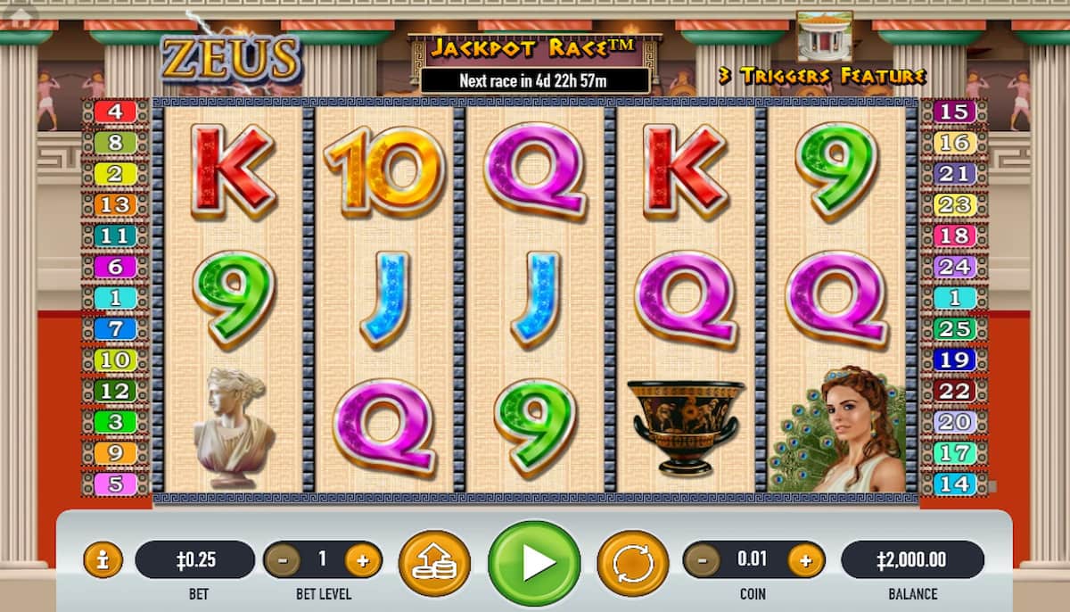 Zeus Slot Review and Free Demo - 96.03% RTP