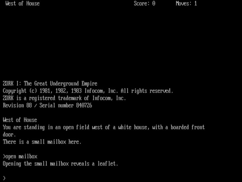 Screenshots for Zork I: The Great Underground Empire | Adventure Gamers
