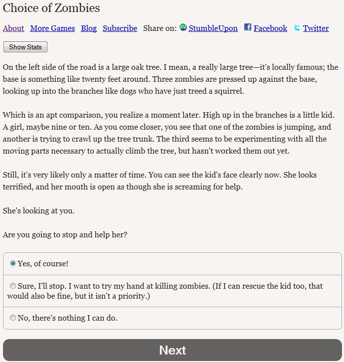 Choice of Zombie (2012) - Game details | Adventure Gamers